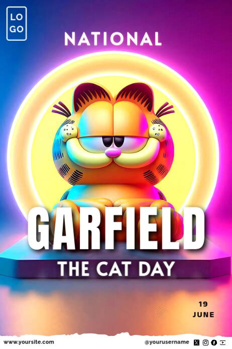 National Garfield The Cat Day Template Postermywall