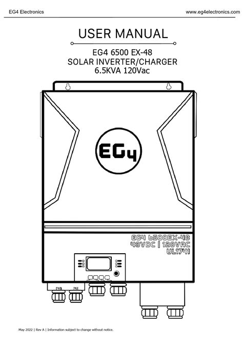 Eg4 6 5 Pdf Users Manual And Set Up Guide For Eg4 Electronics Inverter
