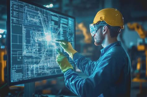 The Engineer Manager Monitors And Controls The Robotic Arm Automation System Premium Ai