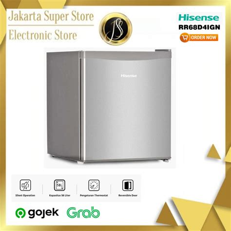 Jual Hisense Kulkas Mini Portable 42l Lemari Es Mini Bar Rr68d4ign Shopee Indonesia