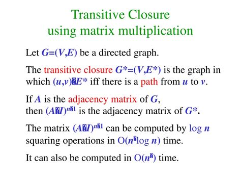 Ppt Fast Matrix Multiplication And Graph Algorithms Powerpoint