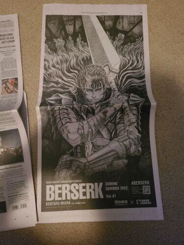 Berserk New York Times Newspaper Ad Rare 4545279624