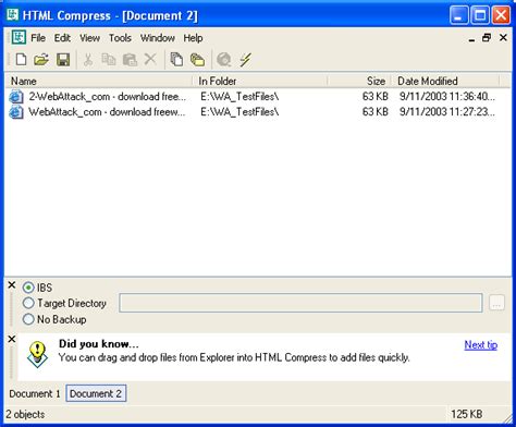 HTML Compress Screenshot And Download At SnapFiles Com
