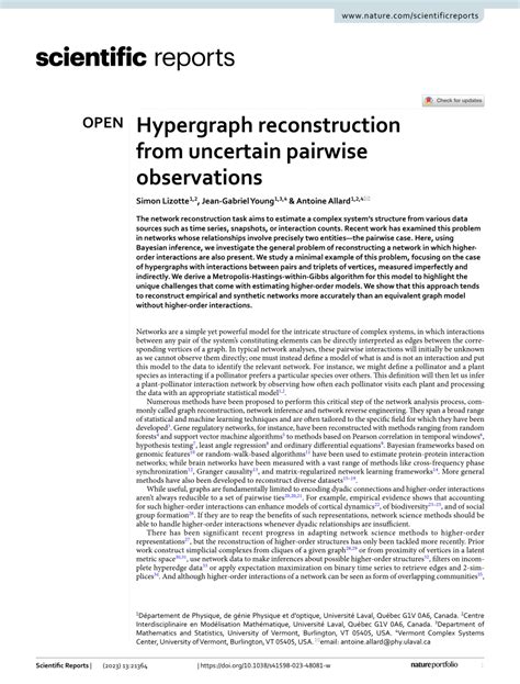 Pdf Hypergraph Reconstruction From Uncertain Pairwise Observations