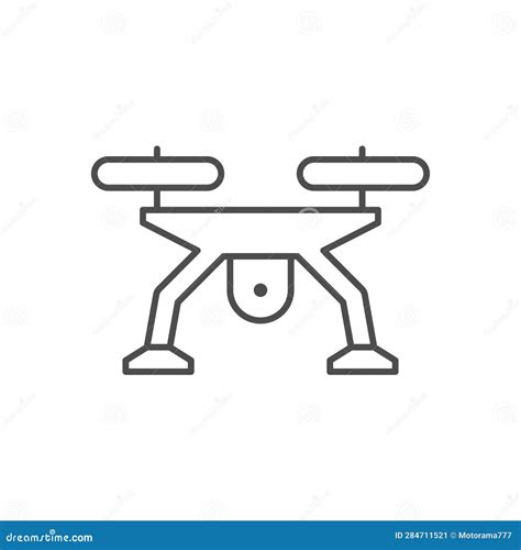 Drone Or Quadcopter Line Outline Icon Stock Vector Illustration Of Device Control 284711521