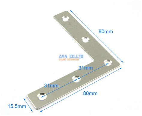 16 Pieces 8080mm Stainless Steel L Shape Flat Cor Grandado