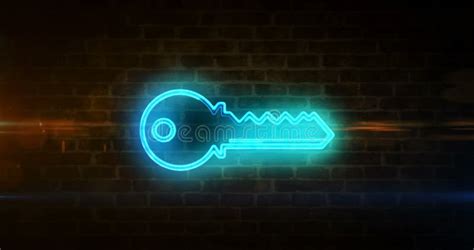 Key Encryption Symbol Abstract Loopable Animation Stock Video Video