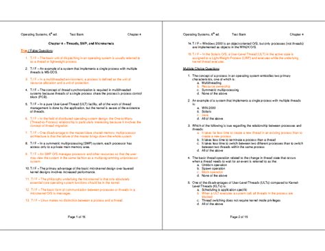 Operating Systems 6 Th Ed Test Bank Chapter 4 Operating Systems 6 Th Ed Test Bank Chapter