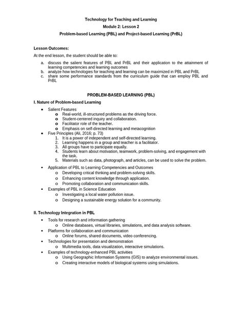 Module 2 Lesson 2 Pdf Learning Cognition