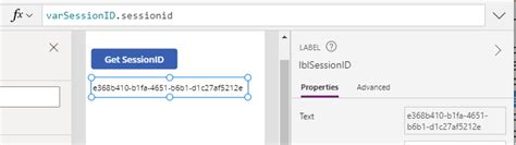 power apps guide how to retrieve and display the session id from