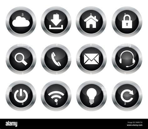 Round Web Buttons Stock Vector Image Art Alamy