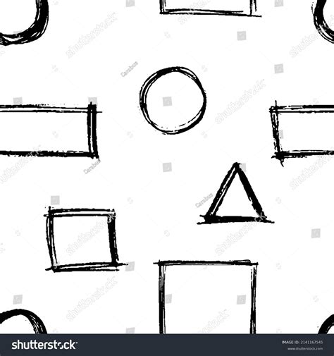 Seamless Texture Geometric Shapes Vector Illustration Stock Vector Royalty Free