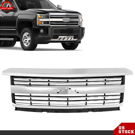 Front Upper Grille Grill Chrome For Chevy Silverado 2500hd 3500hd 2015