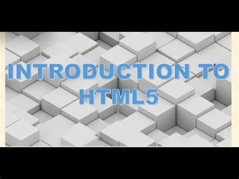Introduction To HTML YouTube