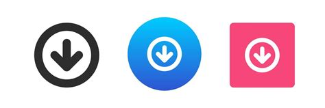 Arrow Down Pointer Circle Frame Navigation Direction Cyberspace Cursor