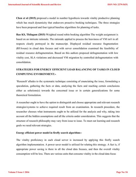 Improvement Of Energy Efficiency In Cloud Computing By Load Balancing Algorithm Pdf