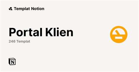 Marketplace Portal Klien Templat Gratis Dari Notion Notion
