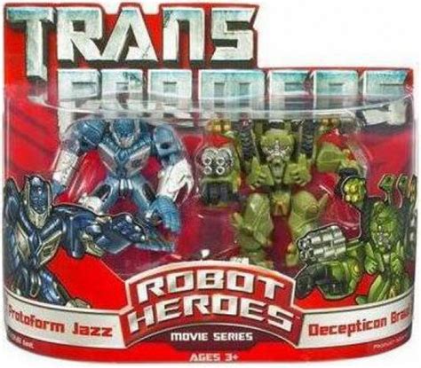 Transformers Movie Robot Heroes Movie Series Protoform Jazz Decepticon Brawl Figure 2 Pack