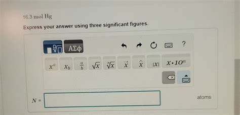 Solved 163molhgexpress Your Answer Using Three Significant
