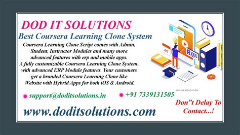 coursera learning clone script dod it solutions by dod