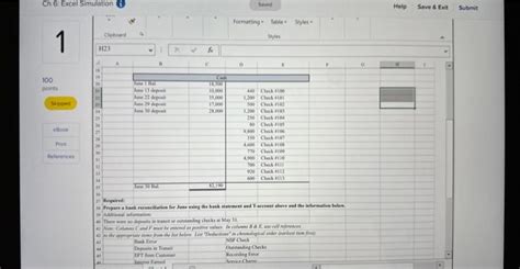 Solved Excel Simulator Prepare A Bank Reconciliation Using