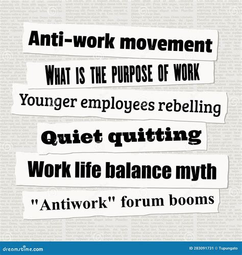 Anti Work Movement Stock Vector Illustration Of Issue 283091731
