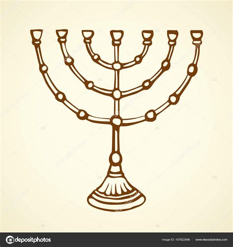 Menorah입니다 벡터 드로잉 스톡 벡터 ©marinka 167822496