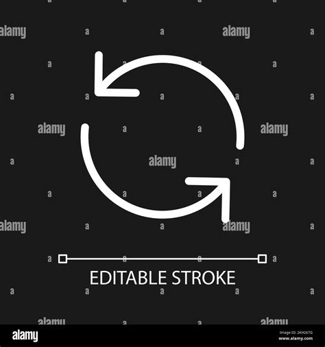 Reload Pixel Perfect White Linear Ui Icon For Dark Theme Stock Vector Image Art Alamy