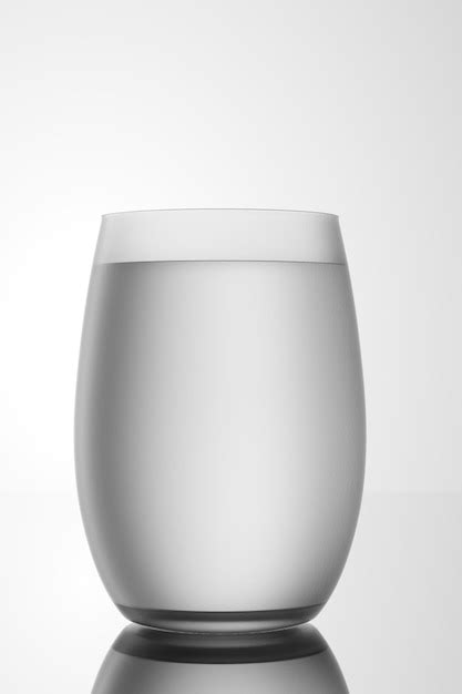 Premium Photo Large Rounded Glass Cup Filled With Water 3d Render