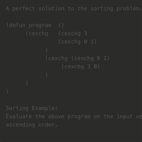 Genetic Algorithm Examples Evolving A Sorting Program And Symbolic