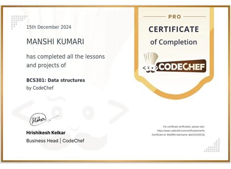 Manshi Kumari On Linkedin Codechef Datastructures