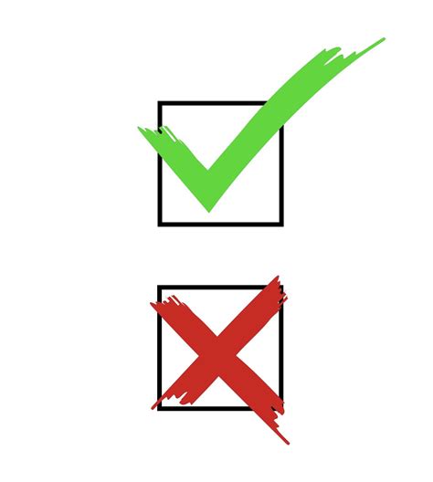 Галочка и крестик вектор 41 фото