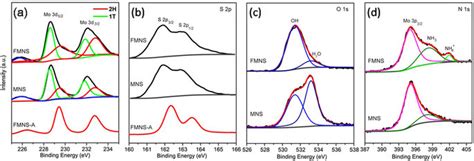 Xps Spectra Showing Mo 3d A S 2p B O 1 S C And N 1 S D Peaks