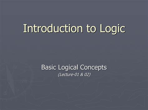 SOLUTION Basic Logical Concepts Lecture And Studypool