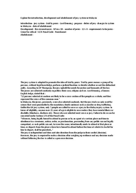 Pil0012 Tutorial 7 Jury System Explain The Introduction Development