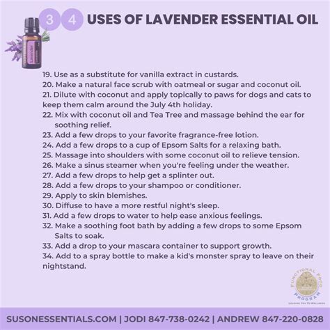 34 Uses For Lavender Essential Oil Suson Essentials