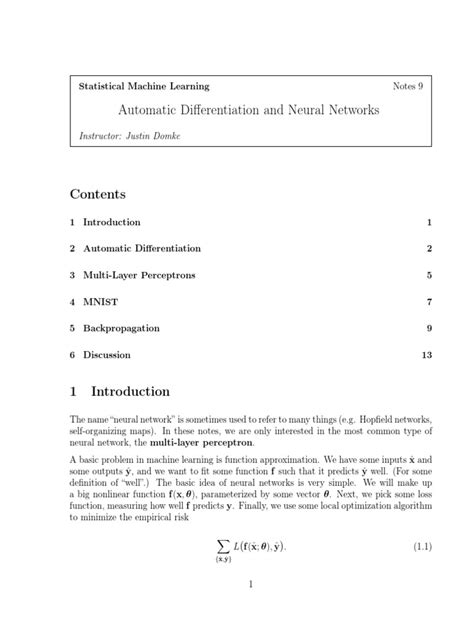 Automatic Differentiation And Neural Networks Pdf Derivative