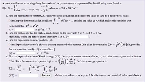 solved a particle with mass m moving along the z axis and