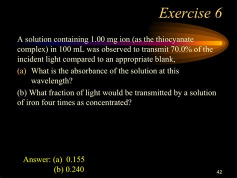 Solved Exercise 6A solution containing 1.00mg ﻿ion (as the | Chegg.com
