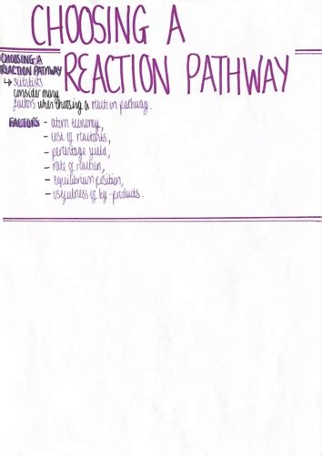 Reaction Pathways Quantitative Revision Poster [aqa Gcse Chemistry Double And Triple 9 1