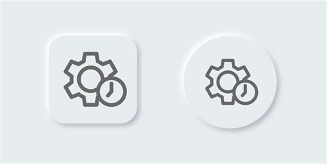 Working Line Icon In Neomorphic Design Style Development Signs Vector Illustration 34860237