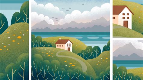 Practice Composition And Perspective Drawing Landscape Scene In Procreate Iva Mikles Skillshare