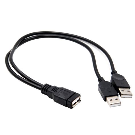 USB 2 0 A Male To USB Female 2 Double Dual Power Supply USB Female Splitter Extension Cable HUB