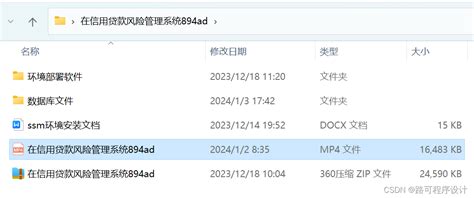 java计算机毕业设计（附源码）在信用贷款风险管理系统（ssm mysql maven lw文档） java的信贷系统相关功能 csdn博客
