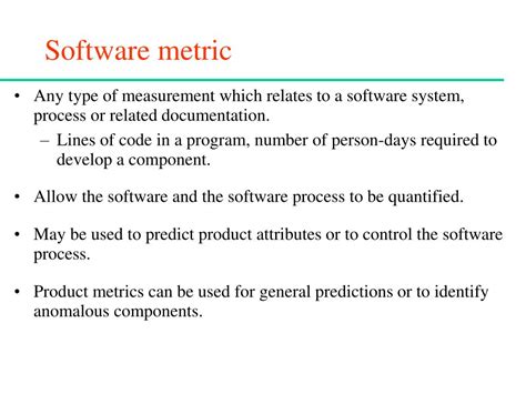 PPT Information Systems Engineering Lecture Software Metrics PowerPoint Presentation ID