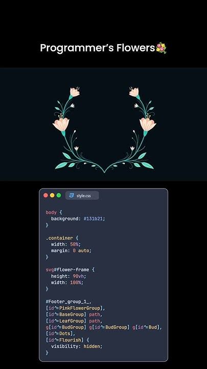 Programmers Flower Design Using Css Trending Coding Htmlcss Shortvideo Webdev Shorts Js