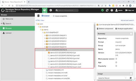 部署套件至 Nexus Repository