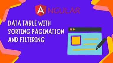 Angular Data Table With Sorting Pagination And Filtering