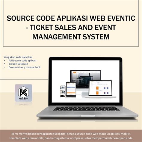 jual source code aplikasi web eventic ticket sales and event
