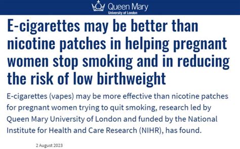 Vapes More Effective Than Nrt Patches For Pregnant Smokers Ecigclick